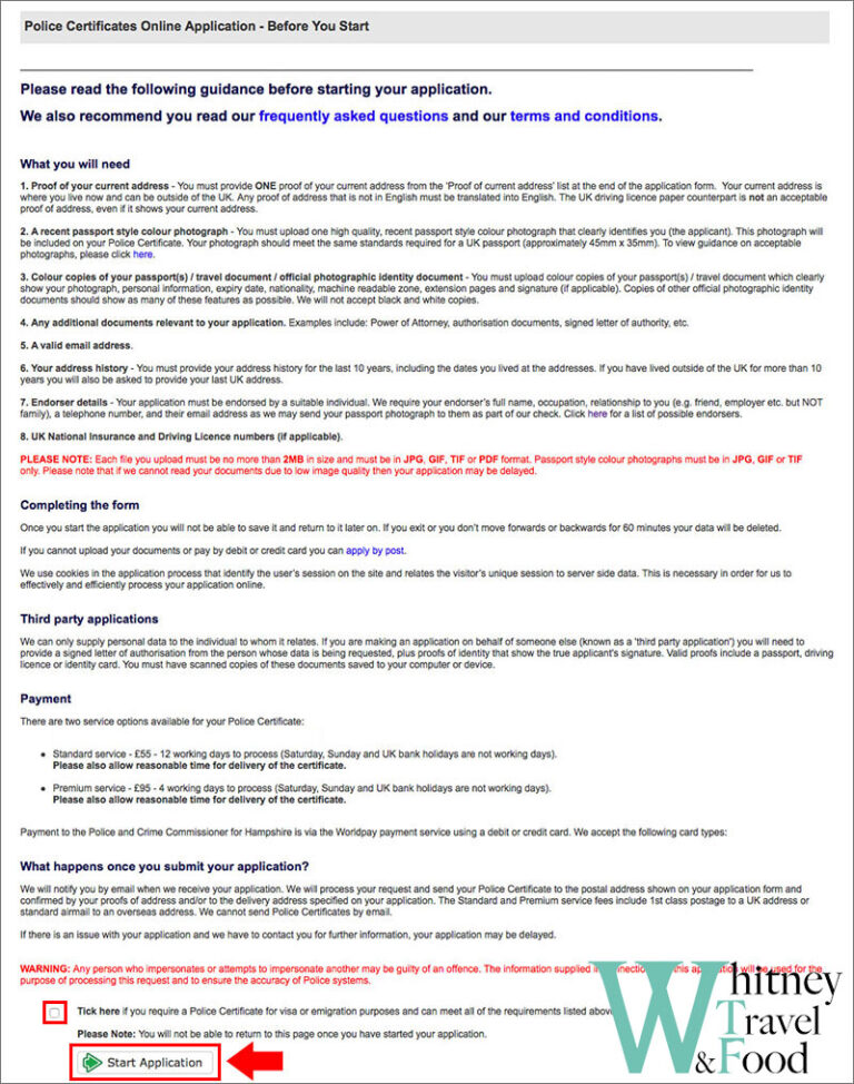 如何申請英國良民證(Police Certificate)？ | Whitney's Travel & Food